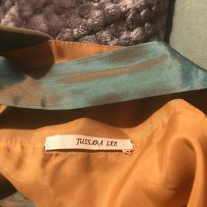 jussara Lee | Dresses | Jussara Lee Brown Empire Waist Chiffon Dress Xs ...